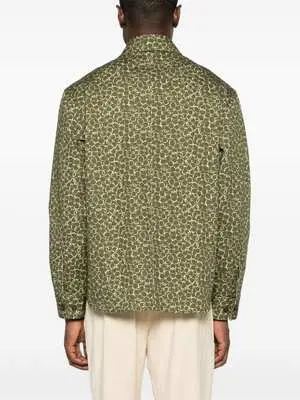 Maison Kitsuné Floral-print Cotton Shirt Jacket