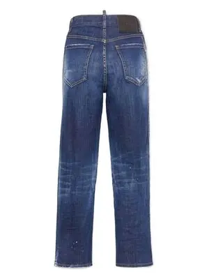 Dsquared2 Distressed Straight-leg Jeans - Blue