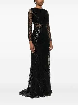 GEMY MAALOUF Sequinned Mesh Gown