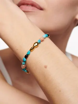 Monica Vinader Rio Multi Gemstone Beaded Bracelet - Blue