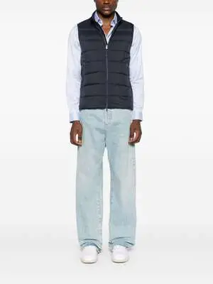 Herno Mock Neck Down Gilet - Blue