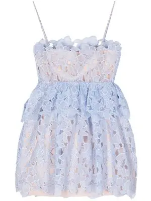 SELF-PORTRAIT Corded Lace Mini Dress