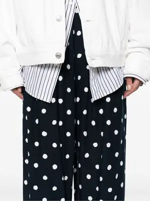 Balenciaga Polka-dot Straight-leg Trousers