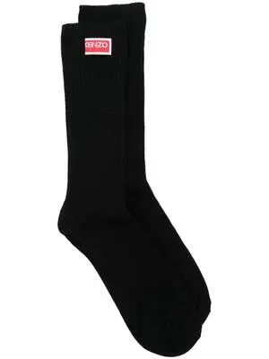 KENZO Kenzo Logo-Patch Ribbed Socks