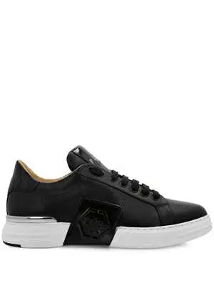 Philipp Plein Logo-appliqué Lace-up Sneakers - Black