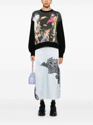 GANNI Satin Midi Skirt