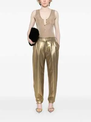 Saint Laurent Scoop-neck Silk Bodysuit