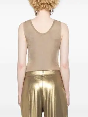 Saint Laurent Scoop-neck Silk Bodysuit