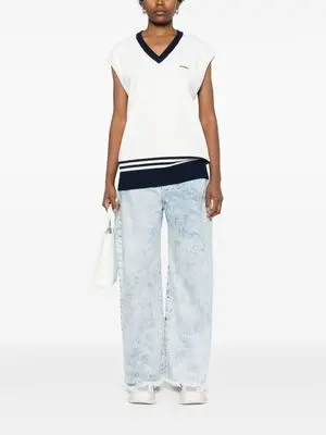 AUTRY Embroidered-logo Knitted Vest