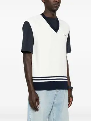 AUTRY Embroidered-logo Knitted Vest