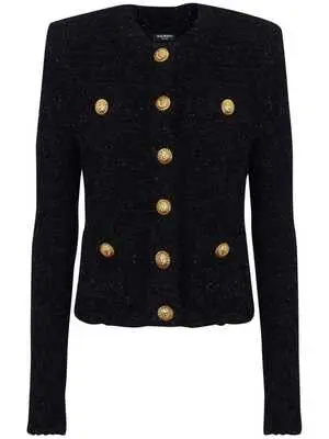 Balmain Button-fastening Tweed Jacket