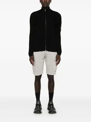 C.P. COMPANY Logo-embroidered Cotton Cargo Shorts