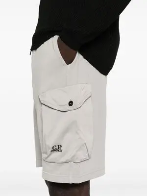 C.P. COMPANY Logo-embroidered Cotton Cargo Shorts