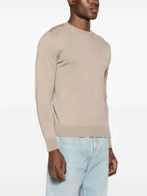 BALLANTYNE Crew-neck Fine-knit Jumper - Neutrals