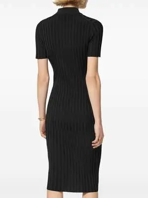 Versace Knitted Midi Shirt Dress