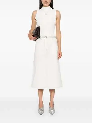 TOTEME Almaz Asymmetric Ribbed Tank Top - White