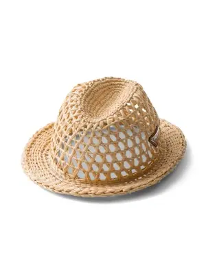 Prada Woven Fabric Fedora