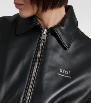 AMI Paris Leather Jacket