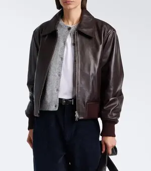 AMI Paris Leather Jacket