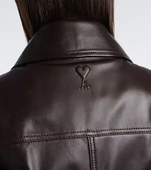AMI Paris Leather Jacket