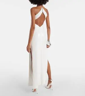 Galvan Sequined Halterneck Gown