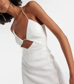Galvan Sequined Halterneck Gown