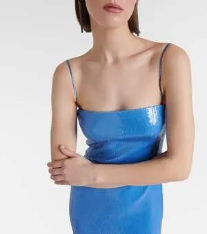 Galvan Stargaze Bandeau Sequined Maxi Dress