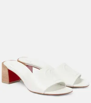 CHRISTIAN LOUBOUTIN So Cl Leather Mules - White