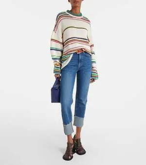 7 For All Mankind Logan High-rise Cropped Slim Jeans