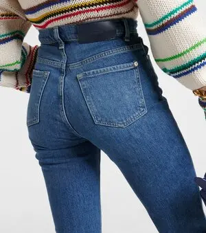 7 For All Mankind Logan High-rise Cropped Slim Jeans