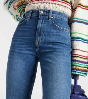 7 For All Mankind Logan High-rise Cropped Slim Jeans