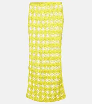 Anna Kosturova Bella Crochet Maxi Skirt - Yellow