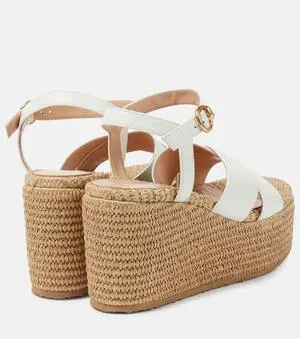 GIANVITO ROSSI Suede Wedge Sandals - Pink