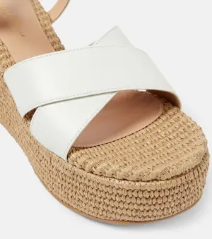 GIANVITO ROSSI Suede Wedge Sandals