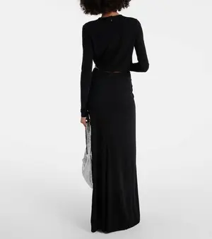 Christopher Esber Bezel Quartz Maxi Skirt - Black