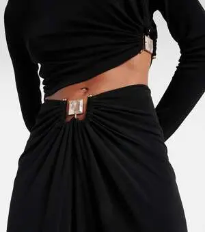 Christopher Esber Bezel Quartz Maxi Skirt - Black