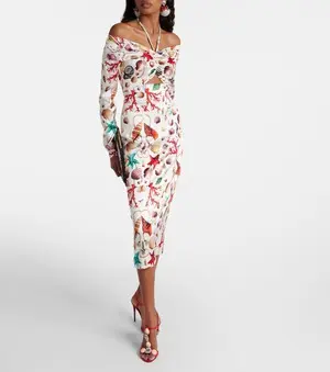 Dolce & Gabbana Capri Printed Silk-blend Midi Dress
