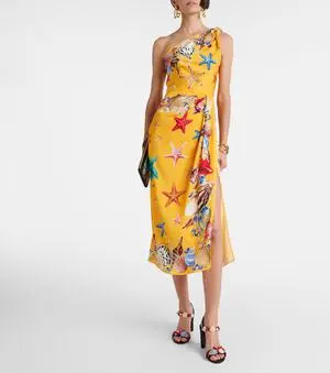 Dolce & Gabbana Capri Printed Silk-blend Midi Dress