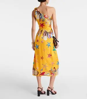 Dolce & Gabbana Capri Printed Silk-blend Midi Dress