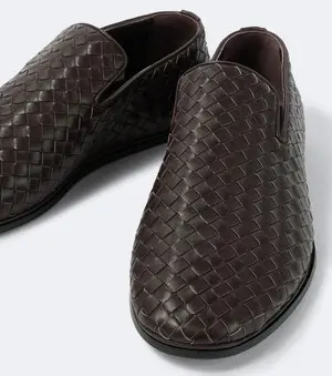 Bottega Veneta Sunday Intrecciato Leather Slip-on Shoes