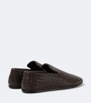 Bottega Veneta Sunday Intrecciato Leather Slip-on Shoes