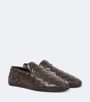 Bottega Veneta Sunday Intrecciato Leather Shoes - Brown