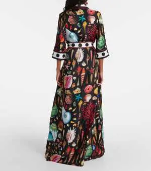 Dolce & Gabbana Capri Printed Silk Satin Robe