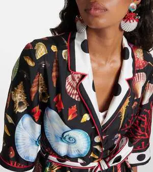 Dolce & Gabbana Capri Printed Silk Satin Robe