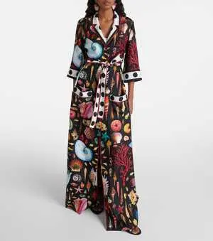 Dolce & Gabbana Capri Printed Silk Satin Robe