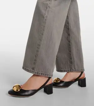 GIANVITO ROSSI Sphera 45 Leather Pumps - Black