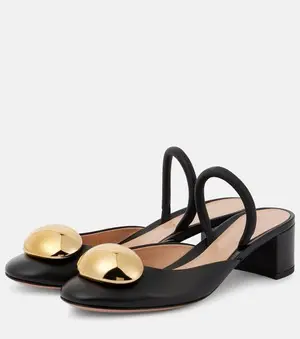 GIANVITO ROSSI Sphera 45 Leather Pumps - Black