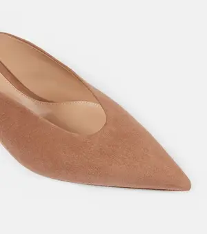 GIANVITO ROSSI Suede Mules - Brown
