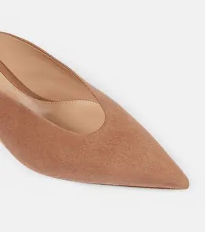 GIANVITO ROSSI Suede Mules - Brown