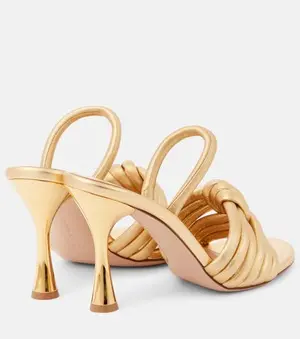 GIANVITO ROSSI Ottavia Metallic Leather Sandals